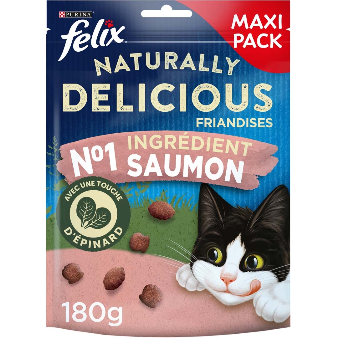 Friandises pour chat Naturally Delicious - Saumon | FELIX® | Purina FR