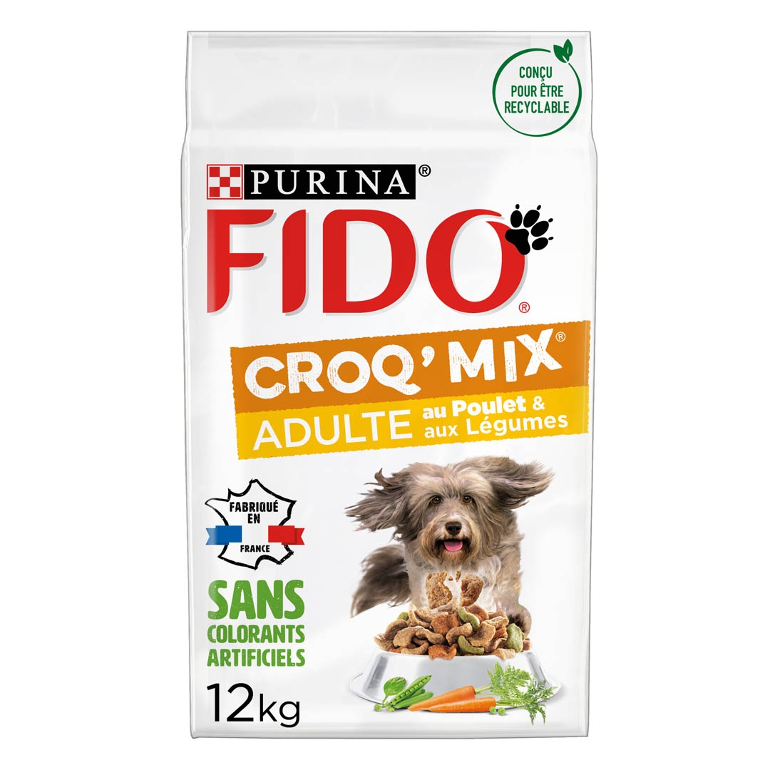 Croquettes Chien Croq' Mix Adulte Poulet | FIDO® | Purina FR
