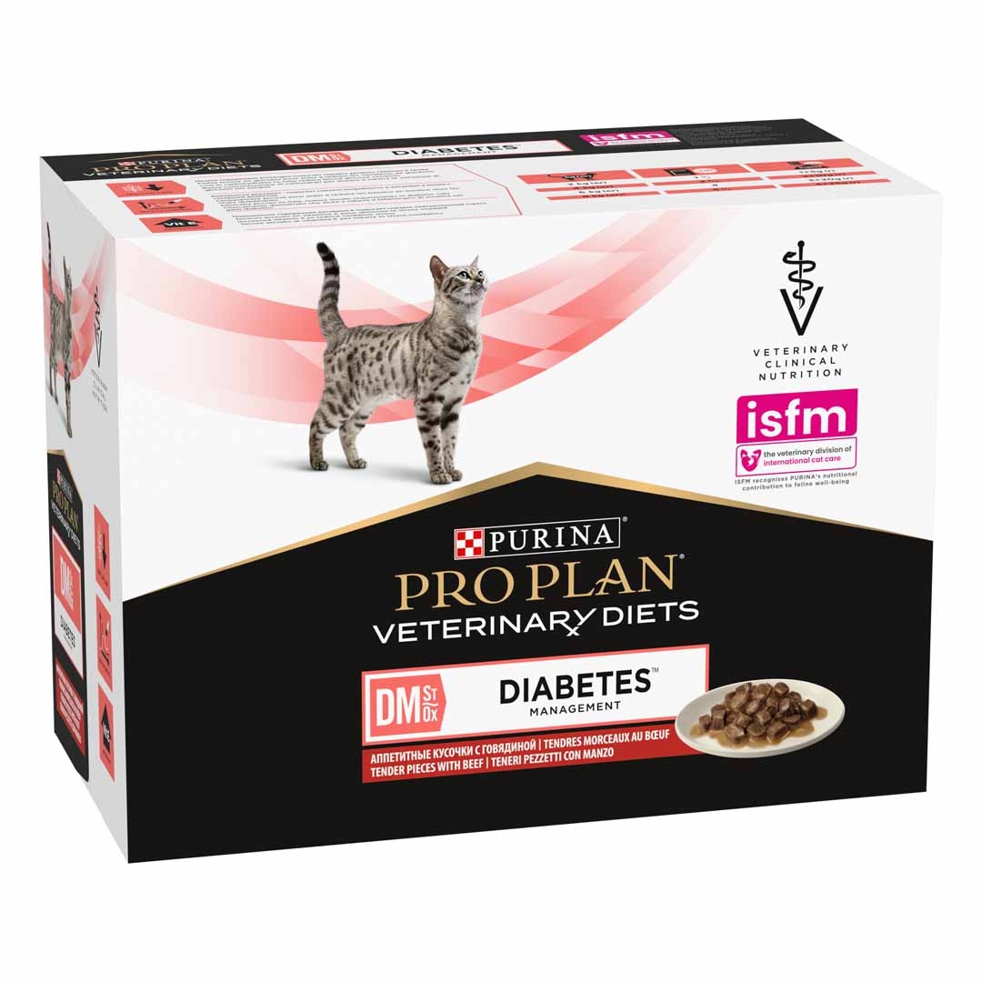 Sachets Chat Diabétique Bœuf - Diabetes Management | Pro Plan | Purina FR