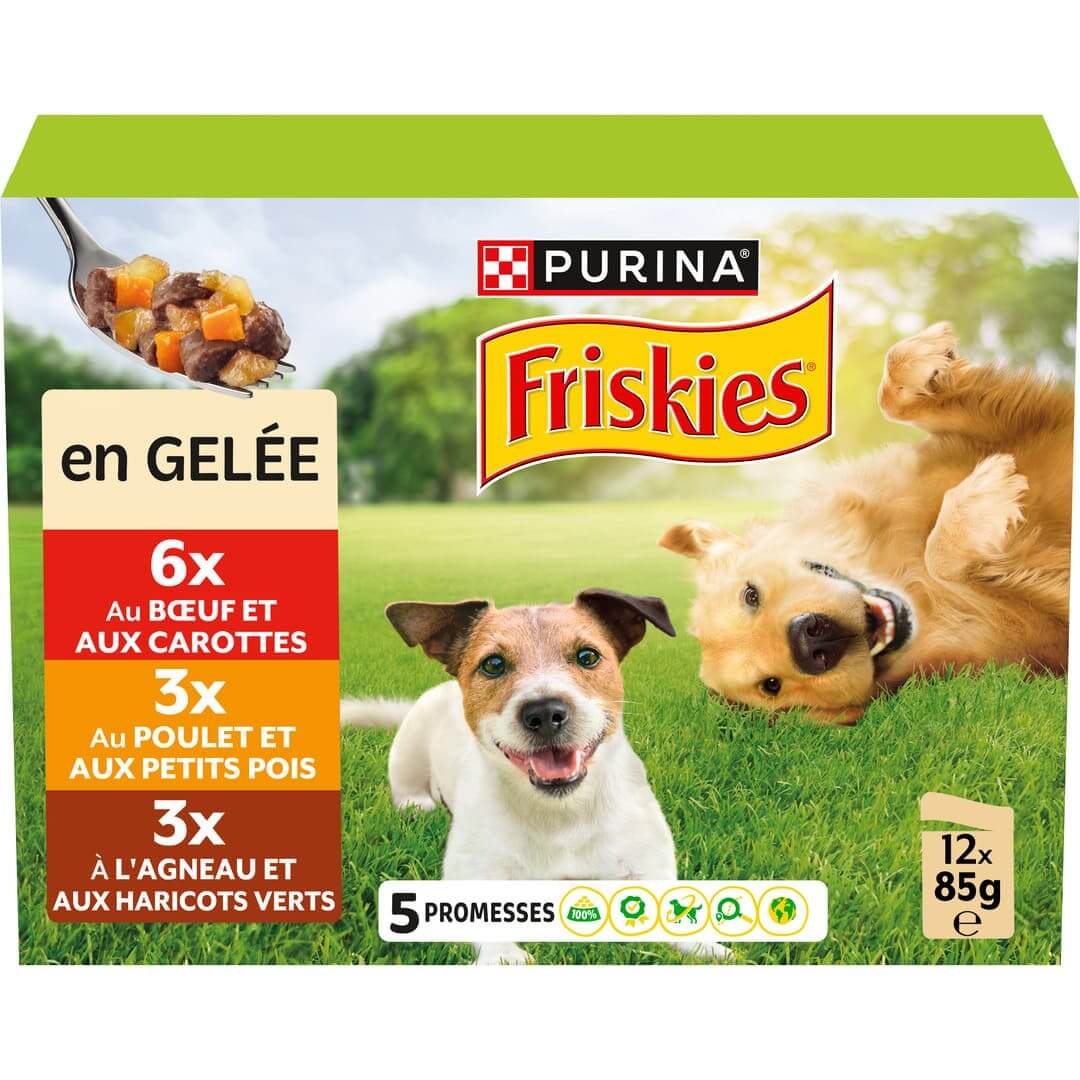Sachets fraîcheur en Gelée pour chien adulte | FRISKIES® | Purina FR