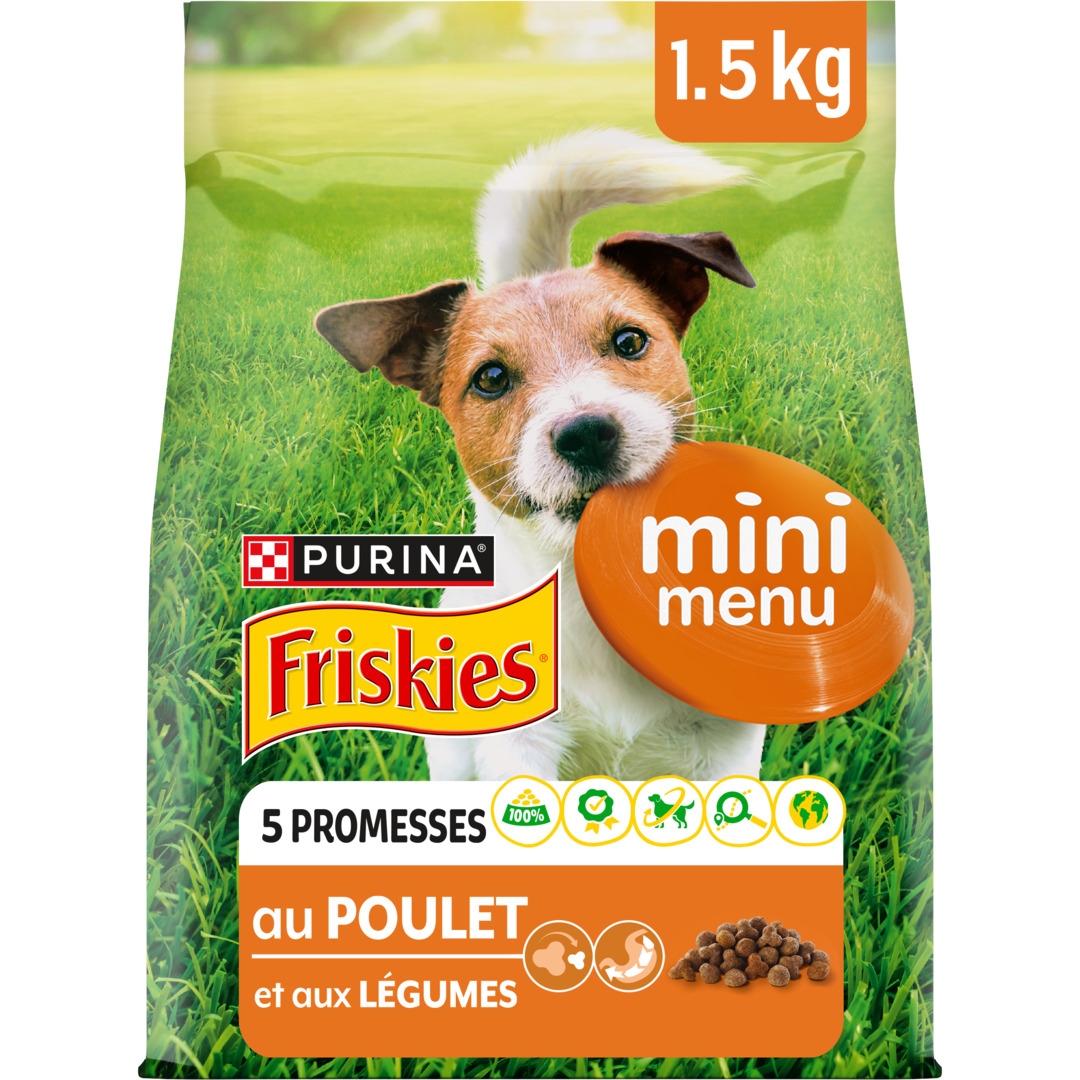 Croquettes pour petit chien - Mini Menu Poulet | FRISKIES® | Purina FR